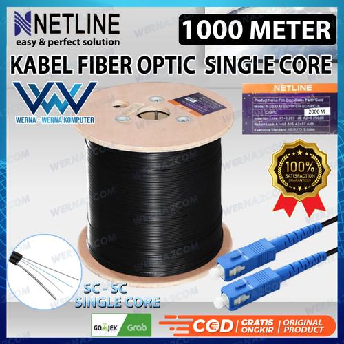 Jual Kabel FO Fiber Optic SC-SC Single Core 1000 Meter / 1KM NETLINE ...