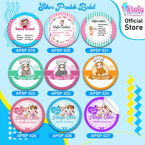 Jual Stiker Kemasan Produk Bulat | Stiker Label Toples Kue Kering 019 ...