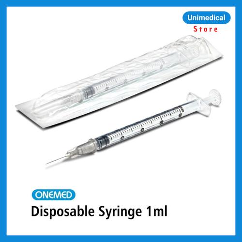 Jual Syringe 1cc tuberculin onemed spuit 1cc tb alat suntik 1cc, pcs ...