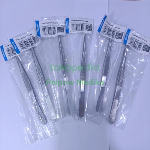Jual ONEMED Pinset Anatomis 14cm Medis Stainless Steel Pincet Lurus ...