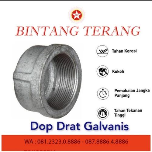 Jual Dop Galvanis Besi 1" / Tutup Drat Dalam / End Cap Besi Galvanis 1 ...