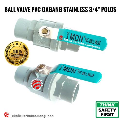 Jual Ball valve stop kran keran pvc gagang besi stainless 1/2,3/4,1 605001 - 1/2 inch - Jakarta ...