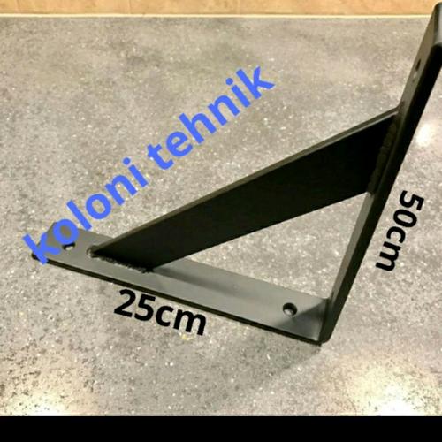 Jual bracket ambalan besi siku paling kokoh rak tatatkan kayu - Putih ...