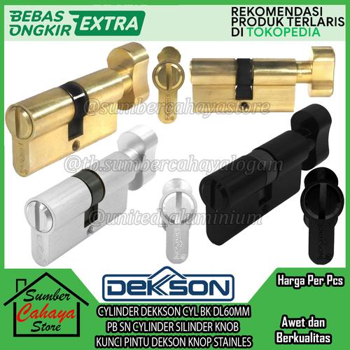 Promo CYLINDER DEKKSON CYL BK DL60MM SN PB SILINDER KNOB KUNCI PINTU DEKSON - PB (GOLD) - Kota ...