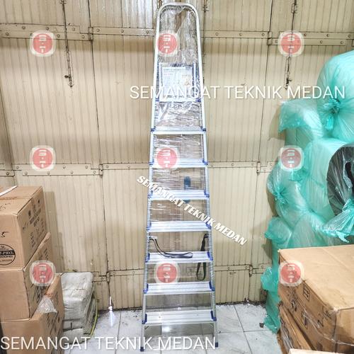Jual TANGGA RUMAH ALUMINIUM 8 STEP TINGKAT TANJAKAN 1,8 1.8 METER M ...