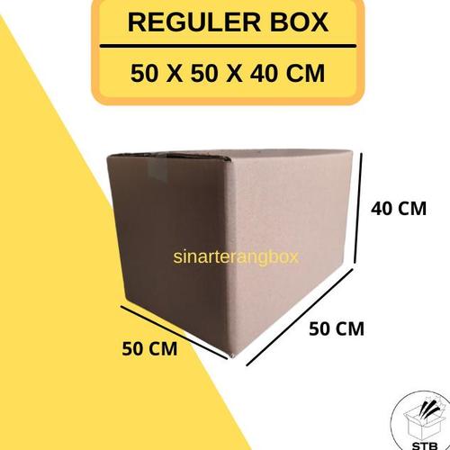 Jual kardus box coklat tebal 6 mm double wall polos packing 50 x 50 x ...