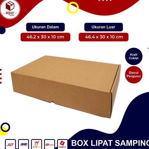 Jual kardus jaket, baju/gift box - size 45 x 30 x 10 cm kardus/polos ...