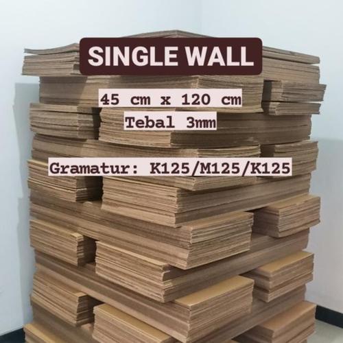 Jual karton sheet kardus lembaran single wall 45 x 120 cm, tebal 3 mm ...