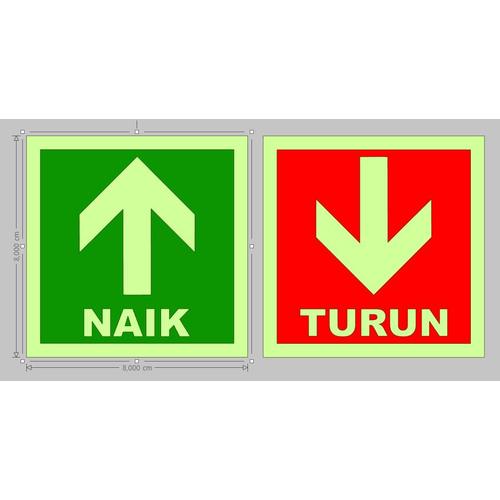 Jual RAMBU ARAH PANAH TANGGA 1010 (GLOW IN THE DARK) - STICKER ONLY ...