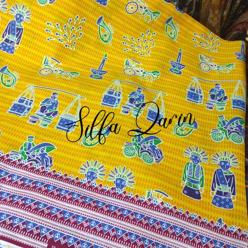 Jual Kain Batik Ondel Ondel Khas Betawi / Bahan Katun Batik Ondel ...