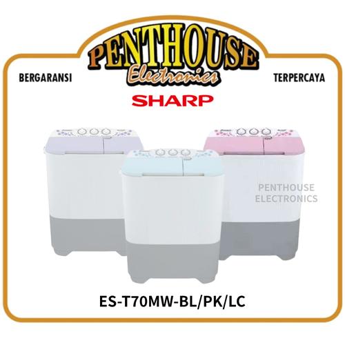 Promo Sharp Mesin Cuci 2 Tabung 6.5KG ES-T70MW-PK/LC/BL / EST70MW ...
