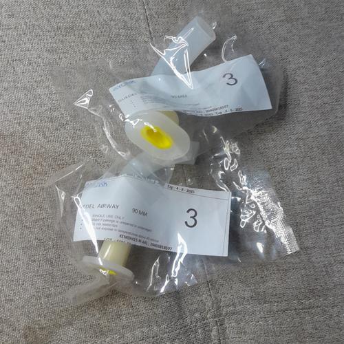 Jual mayo guedel airway no.3 90mm KUNING oroparingeal dewasa merk york ...
