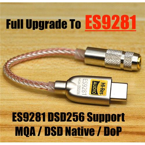 Promo Custom HiFi Adapter Sigmatel DSD ESS Sabre DAC Type C To 3.5mm ...