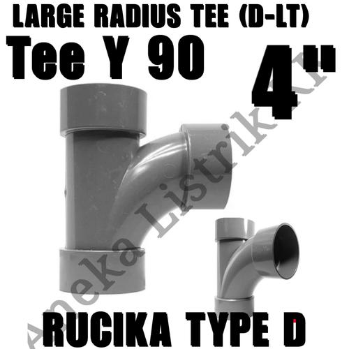 Jual RUCIKA D SAMBUNGAN TY 90° 90 derajat 4INCH TEE Y 4" TEE WAY T Y 4 INCH - TANPA BUBBLE ...