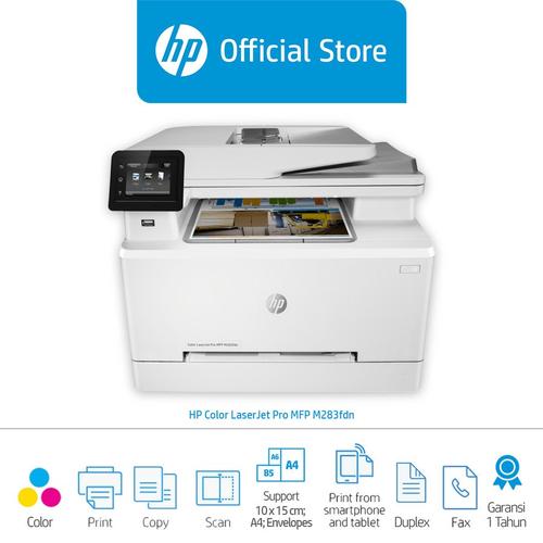 Jual HP Color LaserJet Pro MFP M283fdn Printer/Color/Print Scan Copy ...