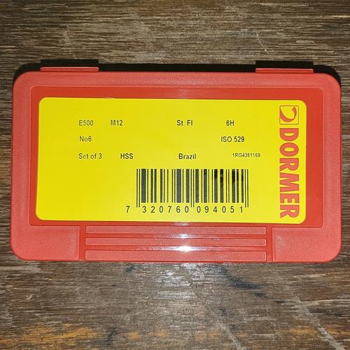 Jual Dormer Hand Tap M12 E500M 12 x 1.75 (3 Set) / E 500 M 12x1.75 M 12 ...