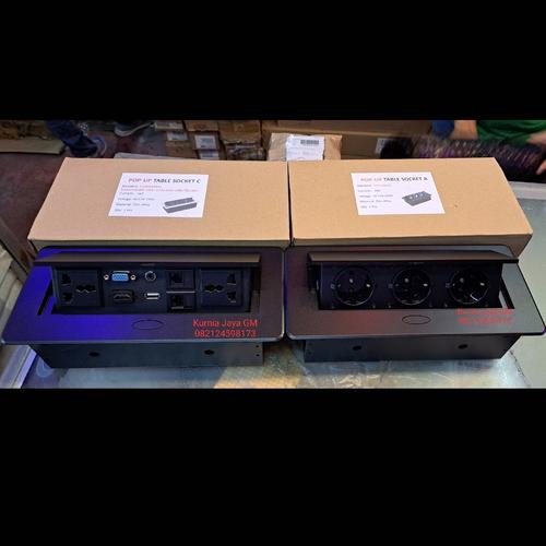 Jual Stop Kontak Meja Tanam 3 Eu 2 Universal Pop Up Table Socket Besi Socket C Jakarta