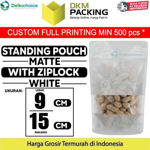 Jual Standing Pouch 9x15cm PUTIH MATTE WINDOW Plastik Kemasan ...