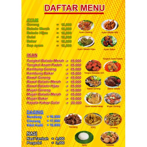 Jual Cetak dan Buat Menu Makanan - Jakarta Utara - Zainuddin Sabier 92 ...