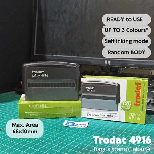 Jual Stempel Warna Otomatis Custom Design Trodat 4916 - 1 Warna - Jakarta Pusat - Bagus Stamp ...