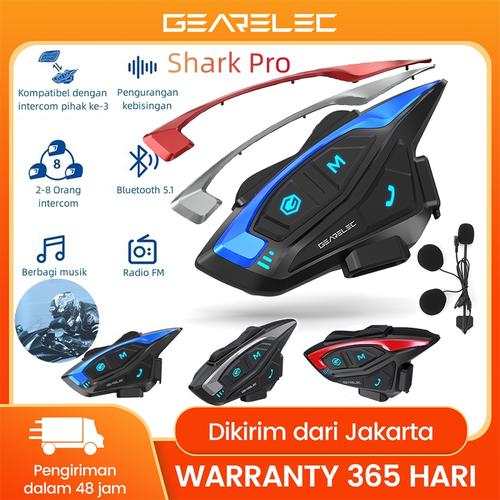 Promo Shark Pro Headset Helm Sepeda Motor 2-8 Orang Earphone Interkom ...