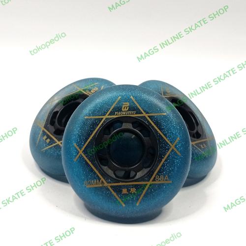 Jual WHEELS INLINE SKATE/ RODA SEPATU RODA PIAOWUTIYU 88 A - BIRU 76MM ...