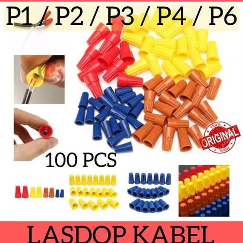 Jual Per 100 Pcs Lasdop P1 P2 P3 P4 P6 Screw On Wire Twist Sambung ...