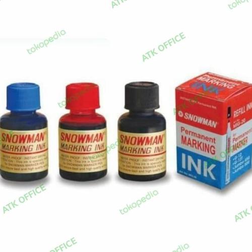 Jual Tinta spidol Permanent snowman Marking Ink Sebox (12Botol) - Hijau ...