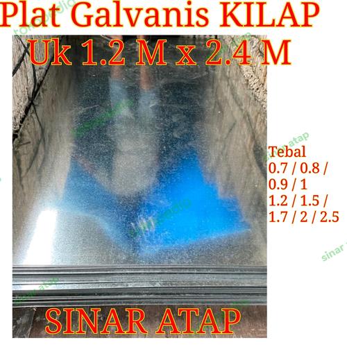 Jual Plat Galvanis (Kilap) 1,2 mm x 1.2 M x 2.4 M - Kota Tangerang ...