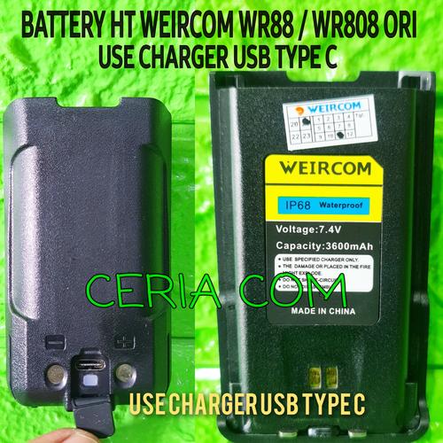 Jual BATRE HT WEIRCOM WR88 PLUS SPORT RADIO WR808 WR 88 WR 808 ORIGINAL ...