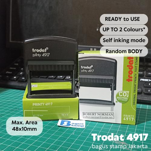 Jual Stempel Warna Otomatis Custom Design Trodat 4917 - 1 Warna - Jakarta Pusat - Bagus Stamp ...