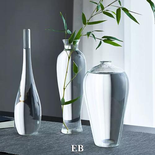Jual Pajangan Meja Vas Bunga Kaca Transparan / Glass Vase EB Home 942 ...