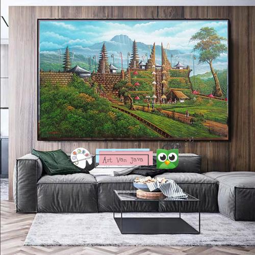 Jual lukisan pura bali modern art lukisan bertekstur cocok untuk ...