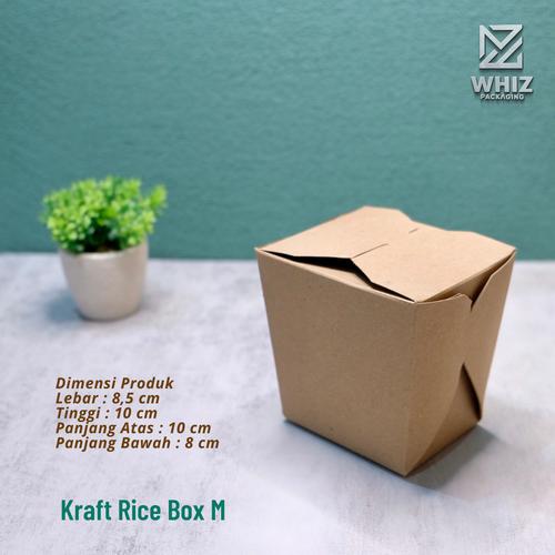 Jual Food Pail / Paper Box Kraft Rice Box M Laminasi Murah isi 10 pcs ...
