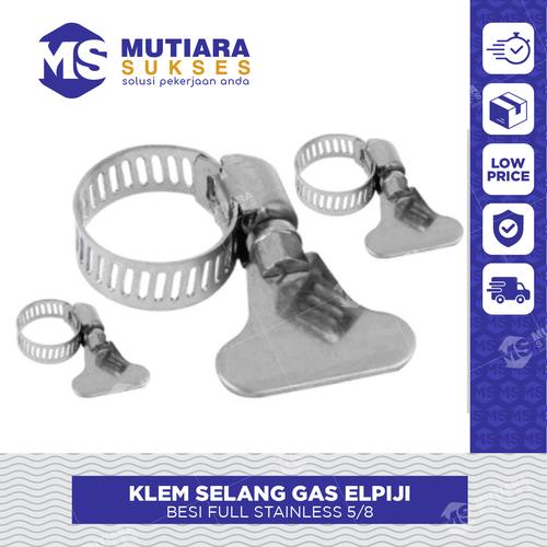 Jual Klem Selang Gas Elpiji|Air Clam Ukuran Kuping BESI Full Stainless ...