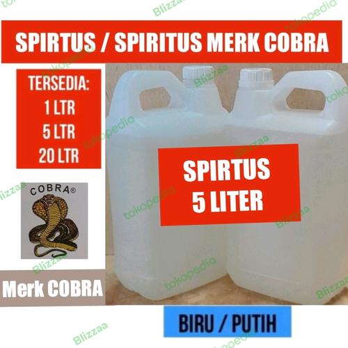 Jual Spirtus 5 liter Cobra 1L 5L 20L Spiritus Biru Putih Spritus 5Ltr ...