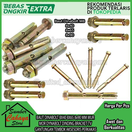 Promo Dinabol Dinabolt Dynabol Dynabolt Baut Beton 8 mm Dinding Tanam ...