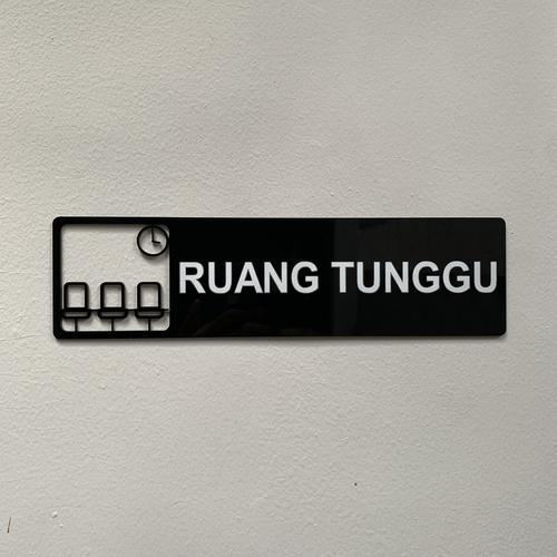 Promo Sign akrilik penanda Ruang Tunggu minimalis murah ukuran 8x25cm ...