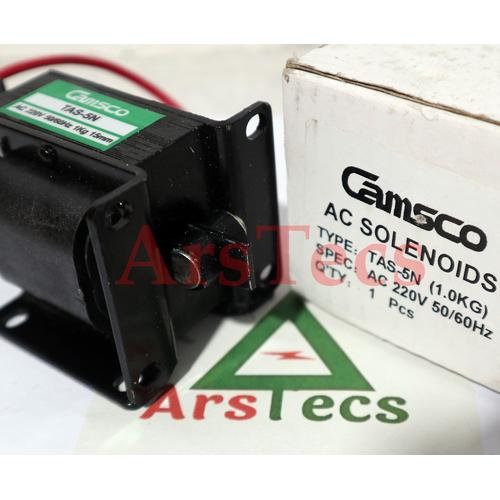 Jual Selenoid tarik Solenoid Coil Camsco TAS-5N 1kg AC 220Volt Baru ...
