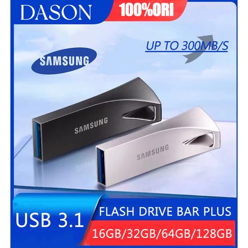 Jual Samsung USB 3.1 Flash Drive BAR Plus 16GB-128GB Metal Mini Pen ...