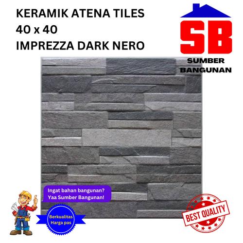Jual KERAMIK ATENA TILES 40 X 40 IMPREZZA DARK NERO 40X40 KW1 LANTAI BATU - Kab. Purwakarta ...