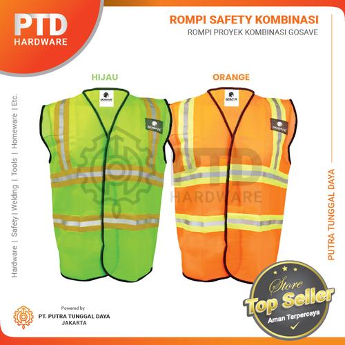 Jual Rompi Safety Proyek / Safety Vest Kombinasi Scotlight Gosave ...
