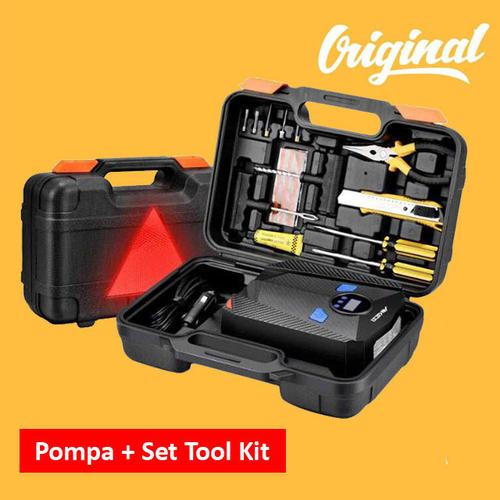 Jual SET POMPA BAN MOBIL ELEKTRIK PORTABLE CAR AIR KOMPRESSOR ANGIN ...