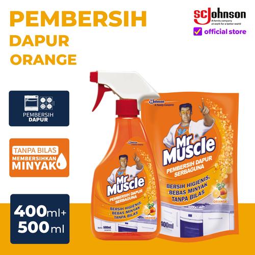 Promo Mr. Muscle Kitchen Orange Pump 500mL + Refill Orange 400mL - Kota ...