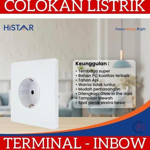 Jual HISTAR GDX101W Terminal Colokan Listrik 1 Lubang Inbow Tanam ...