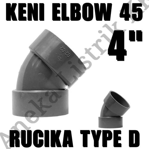 Jual RUCIKA D SAMBUNGAN L KENI 45 derajat 4INCH ELBOW 45 4" KNEE 4 " INCH - TANPA BUBBLE ...