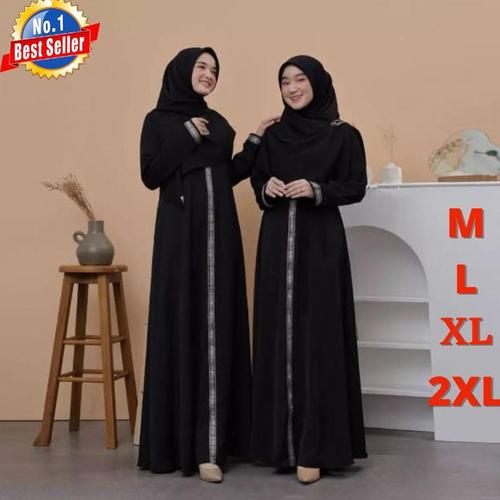 Jual Abaya Hitam Polos Jetblack Turkey Modern Baju Gamis Hitam Polos ...