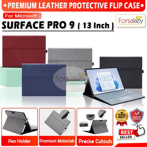 Jual Microsoft Surface Pro 9 13 Inch Leather Flip Case Casing Book ...