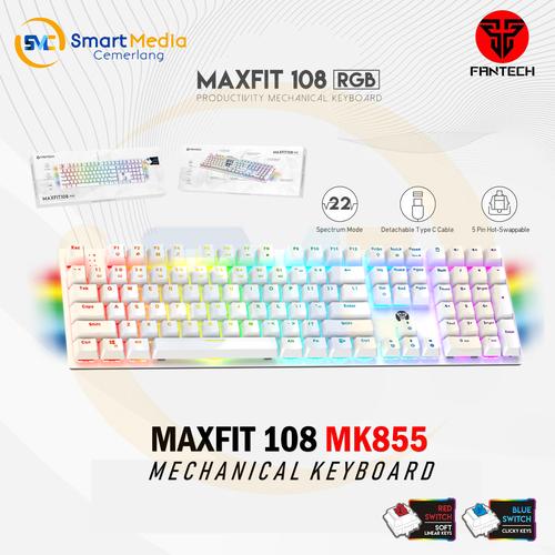 Promo Fantech MAXFIT108 MK855 Hotswap RGB 5 pin Keyboard Gaming Mechanical - Biru Cicil 0% 3x ...