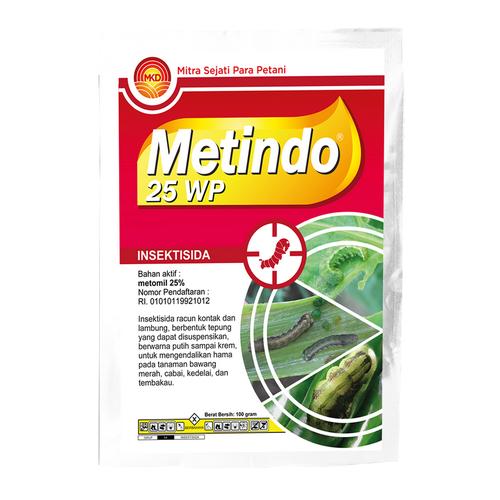 Jual METINDO merah 25WP 250 gr metomil insektisida racun ulat tanaman ...
